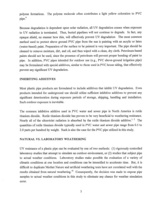 Effects of Ultraviolet Radiation on PVC Pipe | PDF