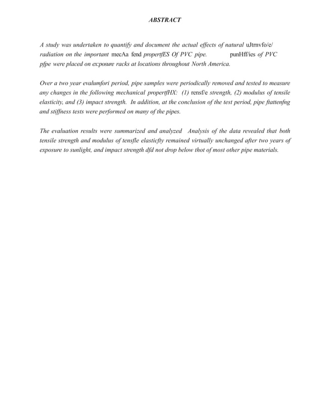 Effects of Ultraviolet Radiation on PVC Pipe.pptx