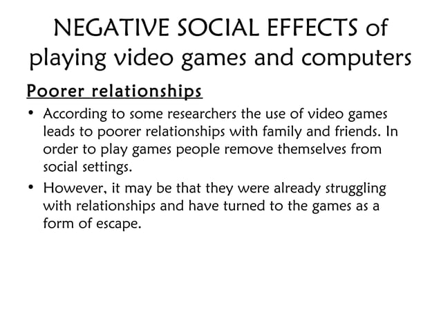 A2 Media Effects of video games and computers | PPT