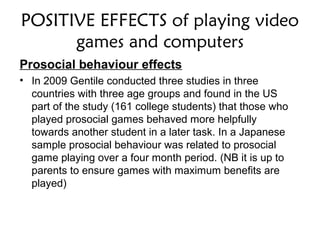 A2 Media Effects of video games and computers | PPT
