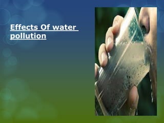 Effects of water pollution on living organisms | PPTX