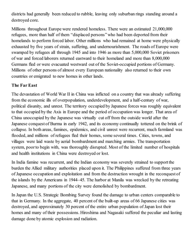 Effects of ww2 | PDF