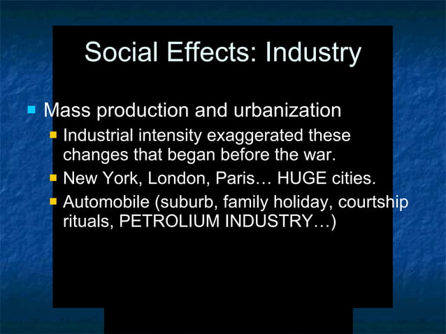 Effects of WWI | PPT