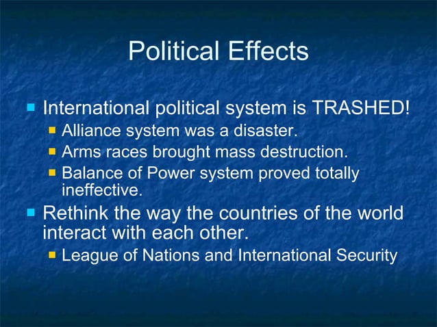 Effects of WWI | PPT