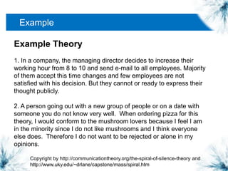 Effect theory the spiral of silence theory | PPTX
