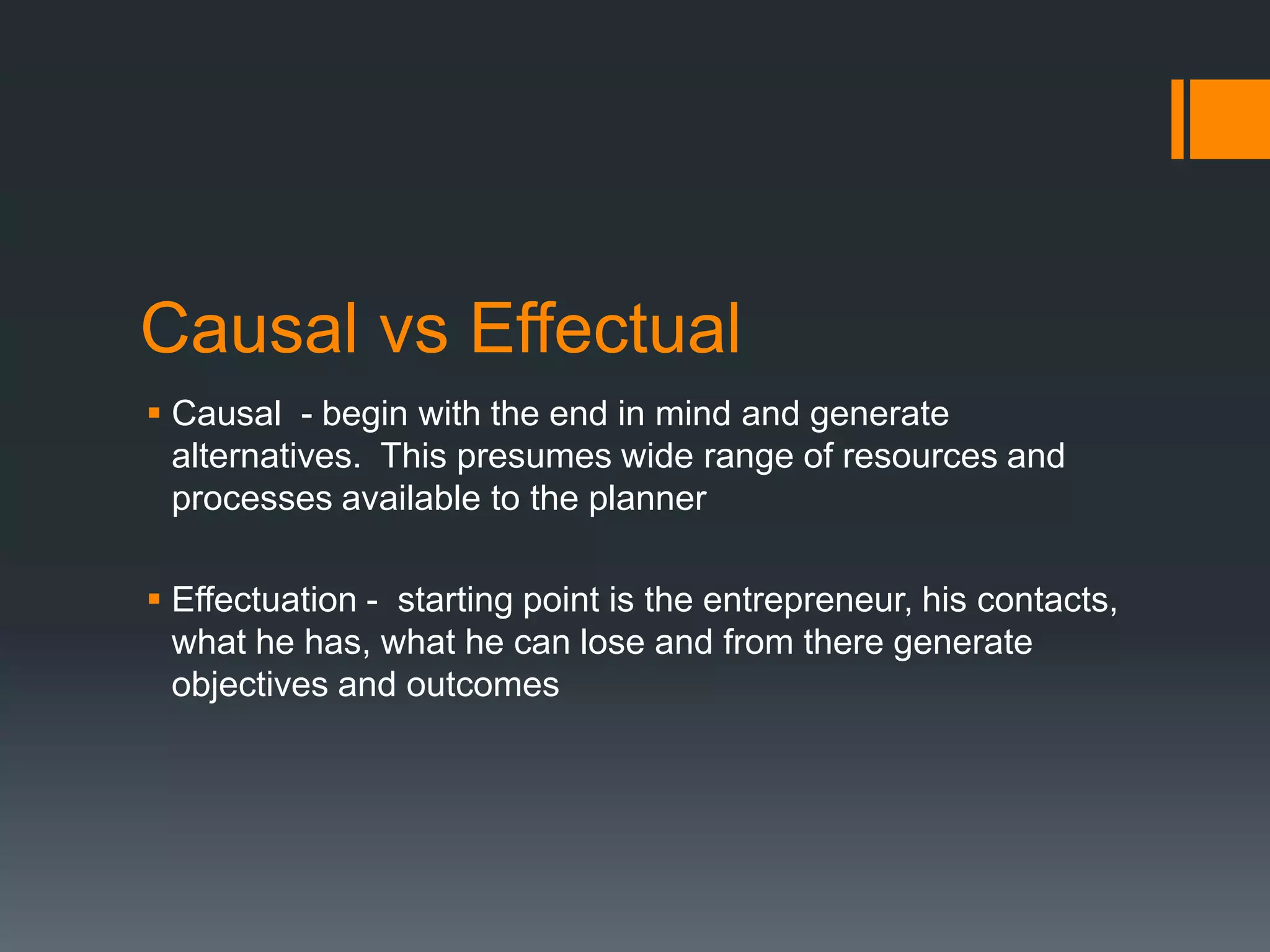 Effectuation entrepreneurship | PPT