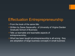 Effectuation entrepreneurship | PPT