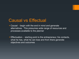 Effectuation entrepreneurship | PPT