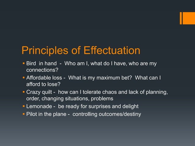 Effectuation entrepreneurship | PPT