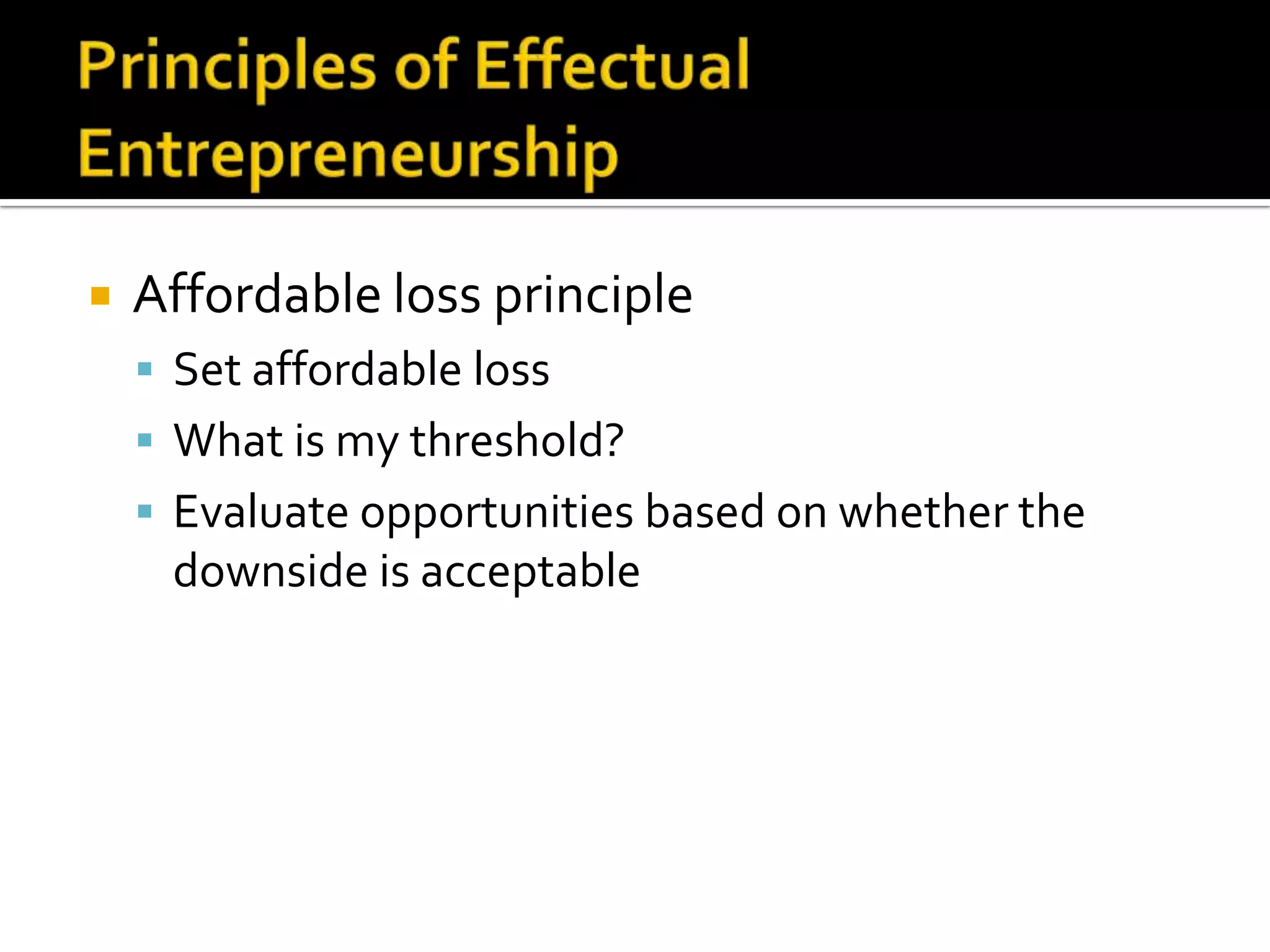 Effectuation entrepreneurship | PPT