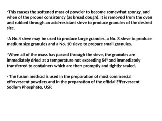 Effervescent granules.pptx pharmaceutica | PPTX