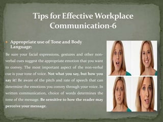 Effevtive workplace communication | PPTX