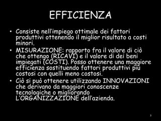 Efficacia ed efficienza | PPTX