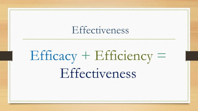Efficacy And Efficiency with examples and activities for students to ...