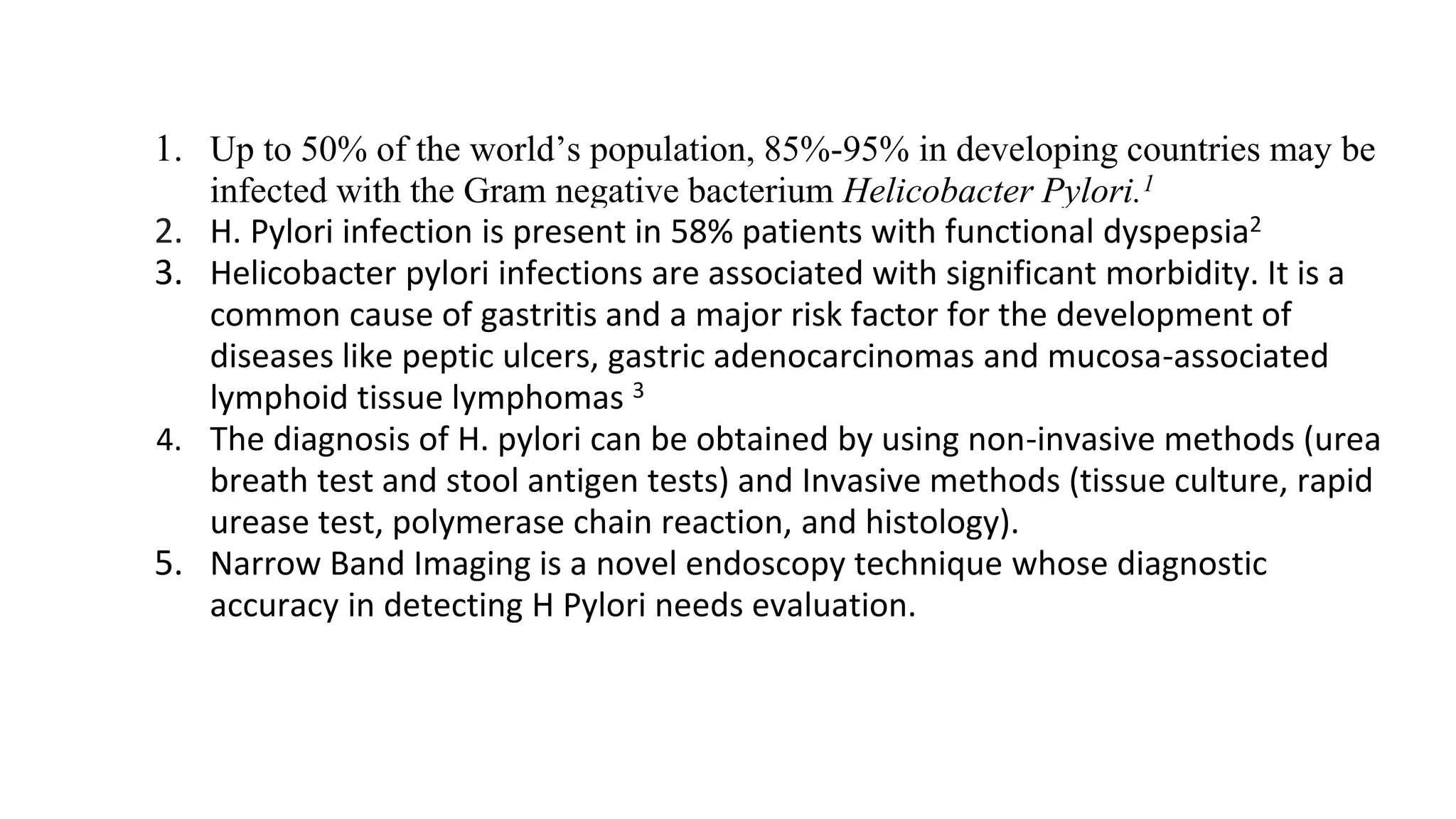 “Efficacy and feasibility of Narrow Band Imaging Endoscopy for ...