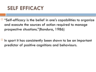 Efficacy Beliefs:SELF EFFICACY,ROLE EFFICACY,COLLECTIVE EFFICACY ...