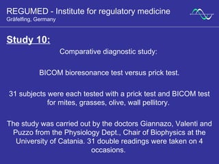 Efficacy Studies for Bioresonance | PPT