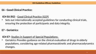 ICH efficacy guidelines for regulating a | PPTX