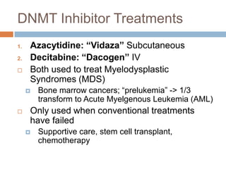 Efficacy of epigenetic therapy as cancer treatment | PPTX