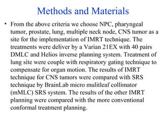 Efficacy Of Imrt Through Dmlc And Inverse Planning | PPT