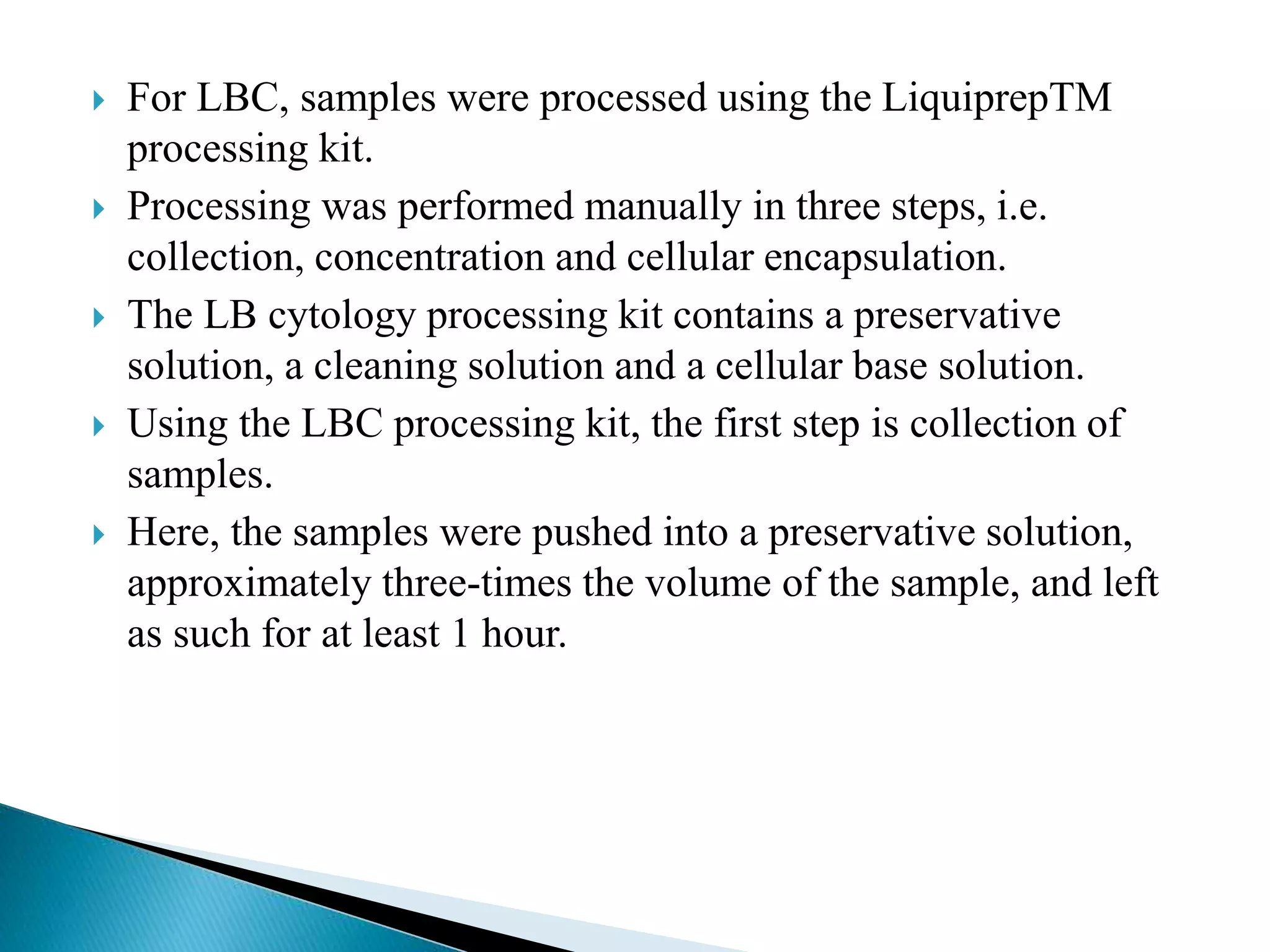 Efficacy of liquid based cytology versus conventional smears | PPTX