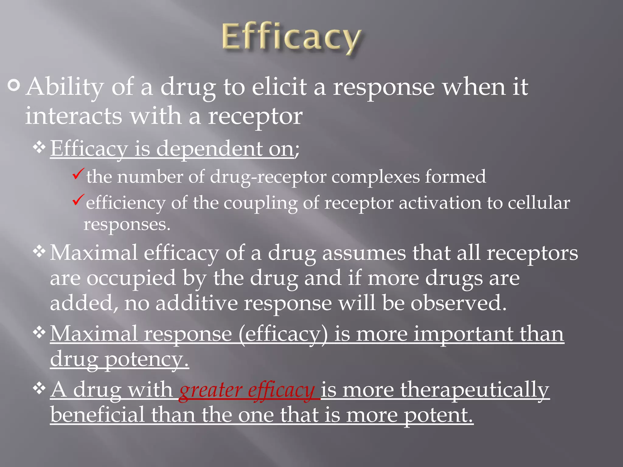 Efficacy and Potency of drug | PPT