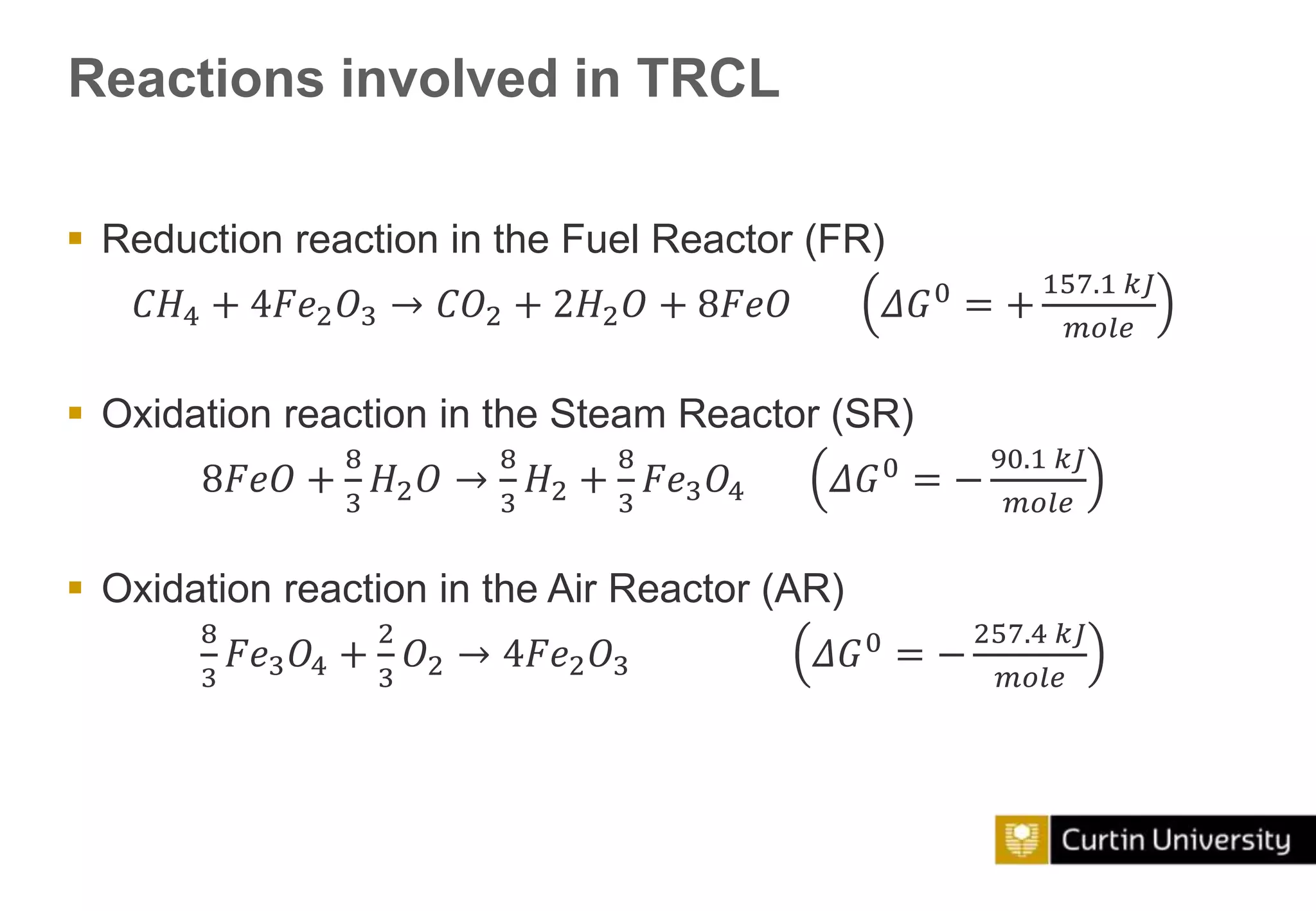 Efficiencies of Steam Conversion in TRCL | PPTX | Chemistry | Science