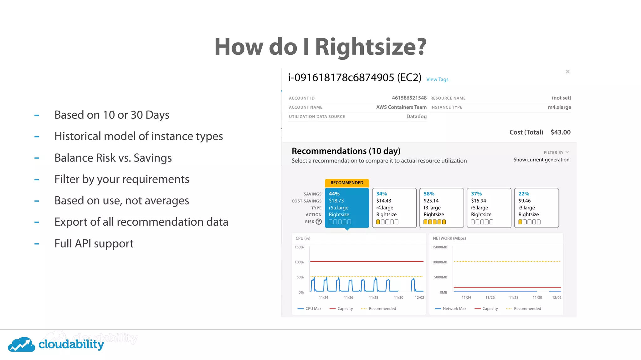 Efficiency and Cost Optimization: Rightsizing Cloud Resources with Datadog | PPT