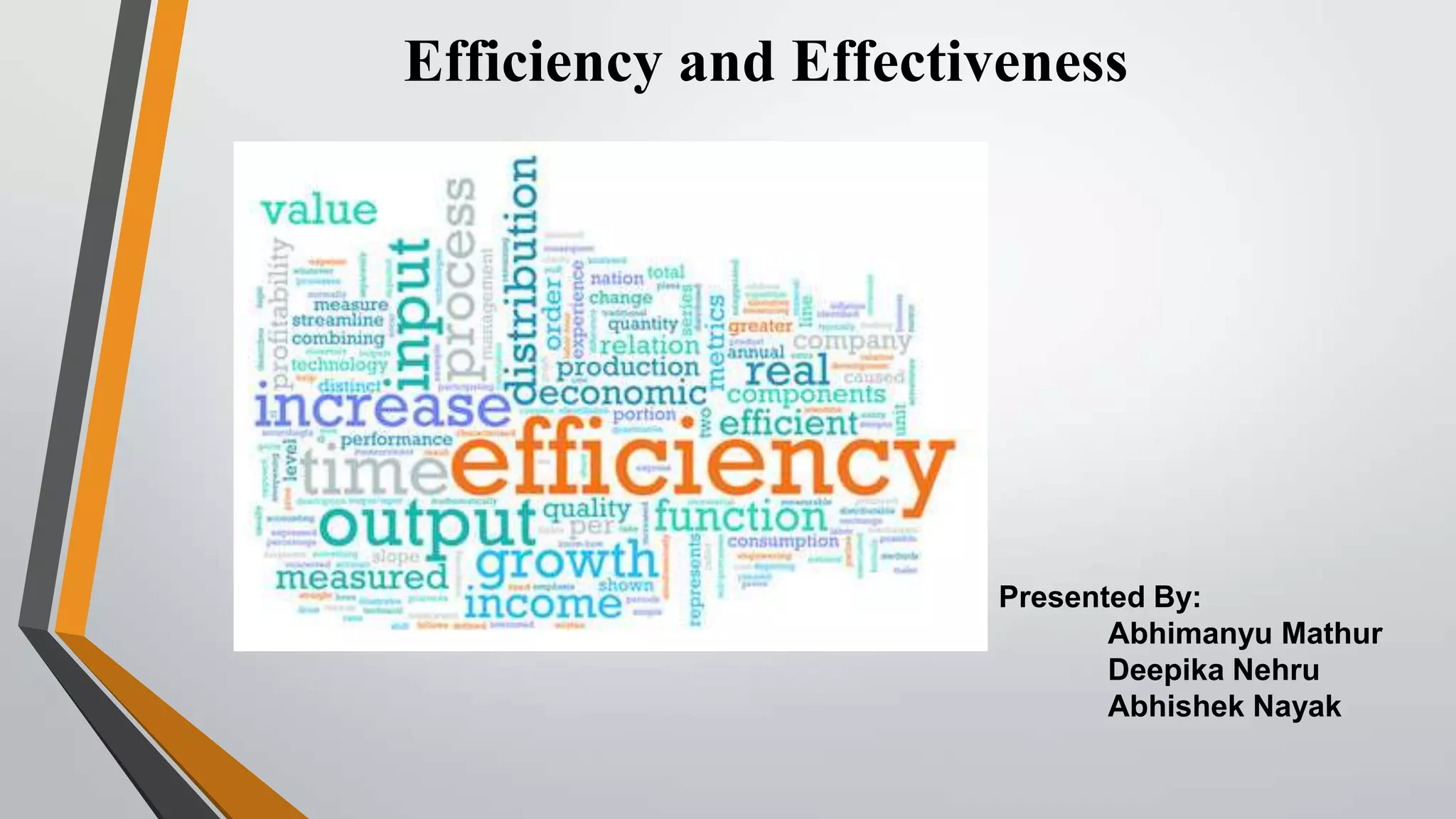Efficiency and effectiveness: Presentation with Examples | PPTX