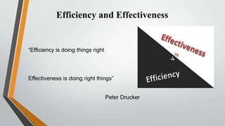 Efficiency and effectiveness: Presentation with Examples | PPTX