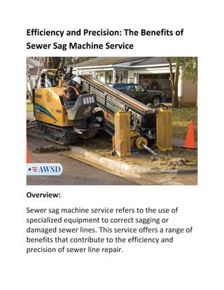 Efficiency and Precision sewer sag machine.pdf