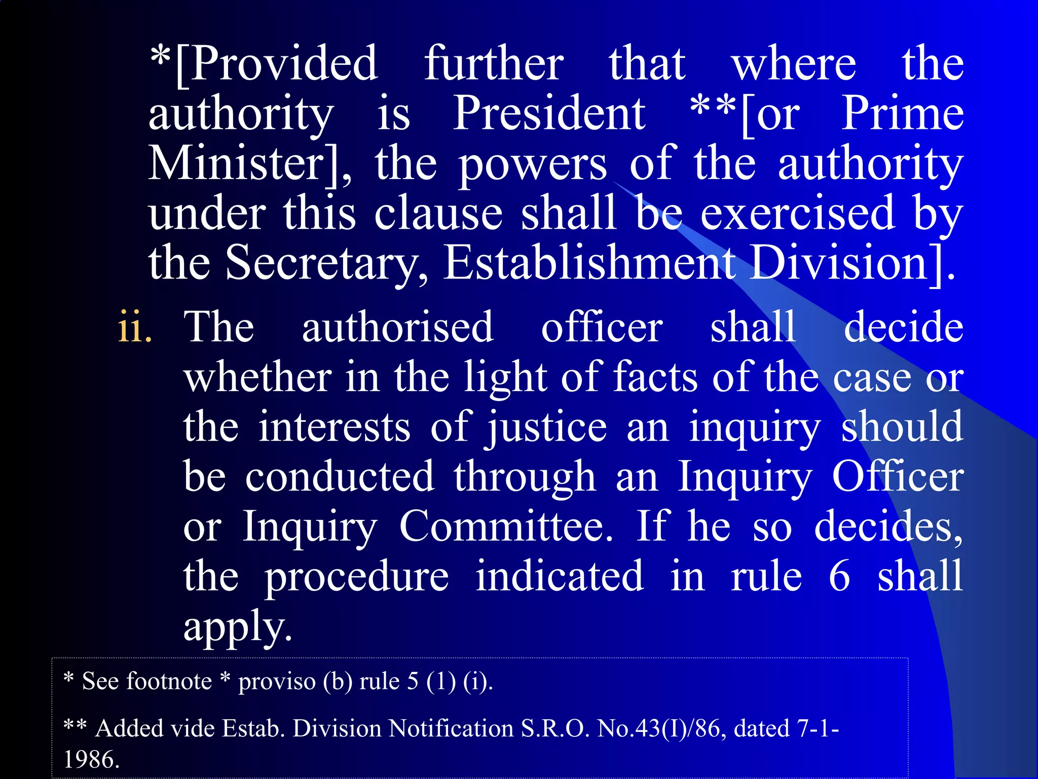 Efficiency & discipline rules by muhammad ejaz ghani from sti | PPT ...