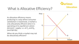 Market Efficiency Notes - A-level & IB Economics | PPT