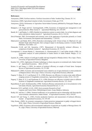 Efficiency of paddy farms in india an empirical evidence of tbp area of ...