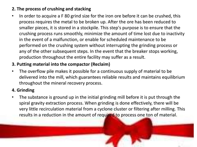 6 Main stages in the processing of iron ore | PPTX