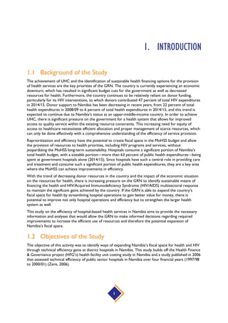 Analyzing the Technical Efficiency of Public Hospitals in Namibia | PDF