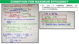 Voltage Regulation of Transformer ,Efficiency of transformer|Day 8 ...