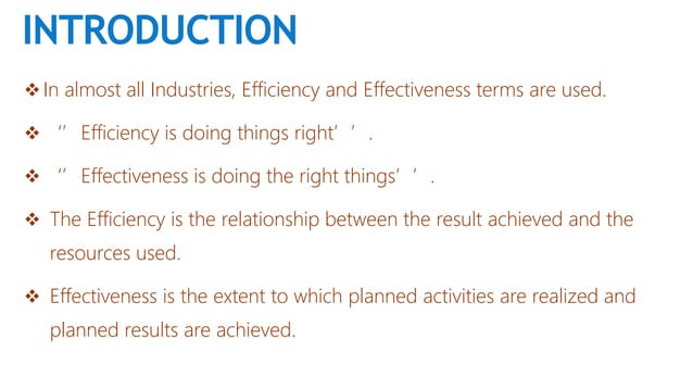 Efficiency Vs Effectiveness.pptx | Business Operations | Business