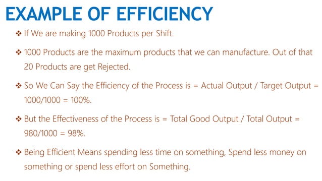 Efficiency Vs Effectiveness.pptx | Business Operations | Business