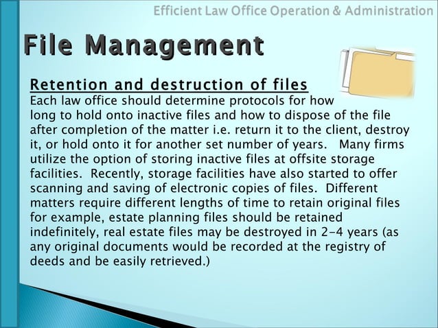 Law Office Administration & Organization | PPT