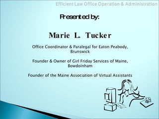 Law Office Administration & Organization | PPT