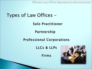 Law Office Administration & Organization | PPT