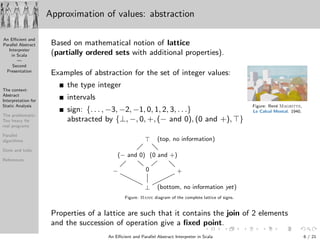 An Efficient and Parallel Abstract Interpreter in Scala — Second Presentation | PPT