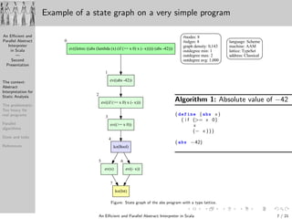 An Efficient and Parallel Abstract Interpreter in Scala — Second Presentation | PPT