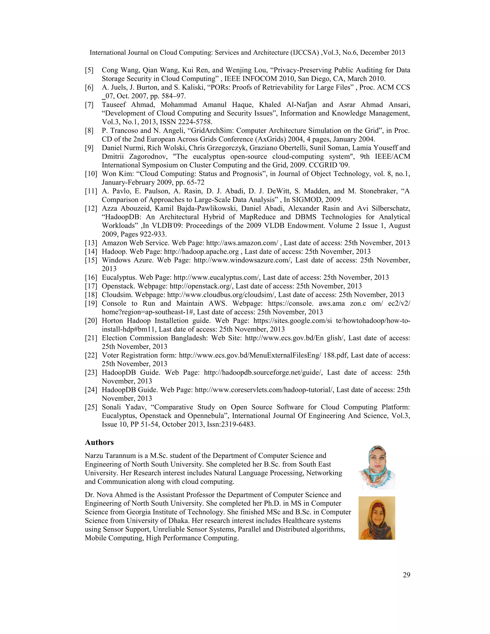 Efficient and reliable hybrid cloud architecture for big database | PDF