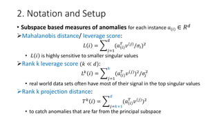 Efficient anomaly detection via matrix sketching | PPT