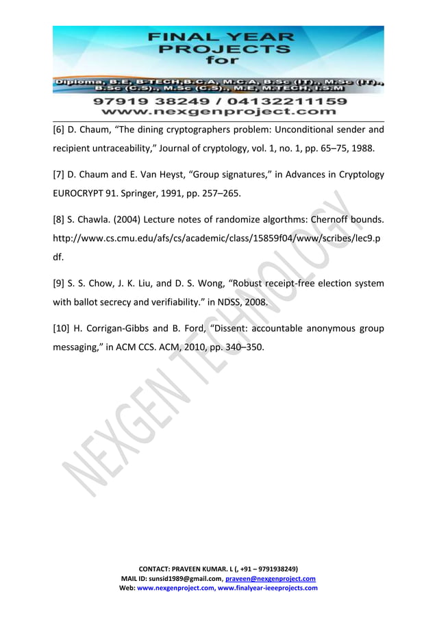 EFFICIENT ANONYMOUS MESSAGE SUBMISSION | PDF