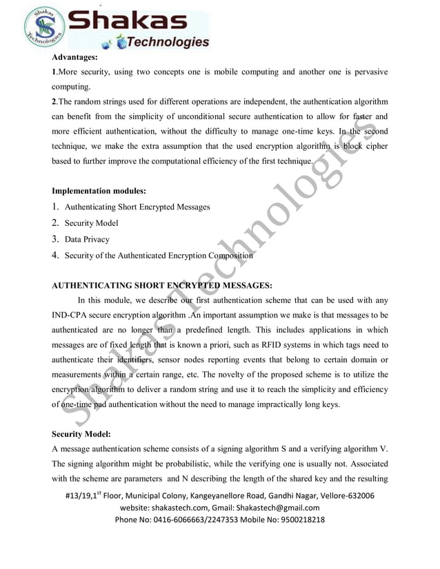 Efficient authentication for mobile and pervasive computing | PDF | Computer Software and ...