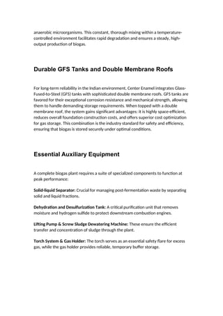 Efficient Biogas Projects in India-GFS Tanks and Double Membrane Roofs ...