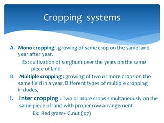 Efficient crops and cropping systems in dry land agriculture | PPTX